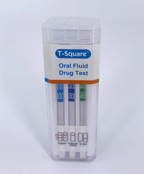 T-Square® Oral Drug Test 9 Panel Test Kit with Saliva Indicator (NO TH